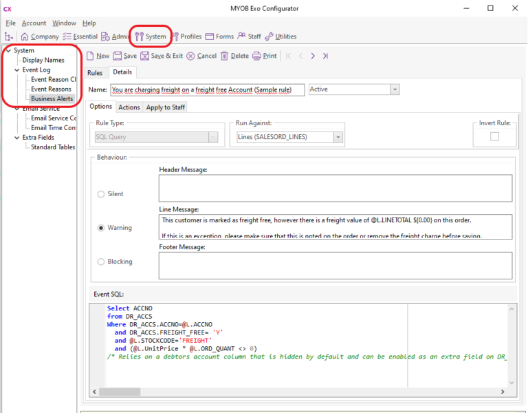 MYOB Exo Business Alerts | Tips and Tricks | Kilimanjaro Consulting