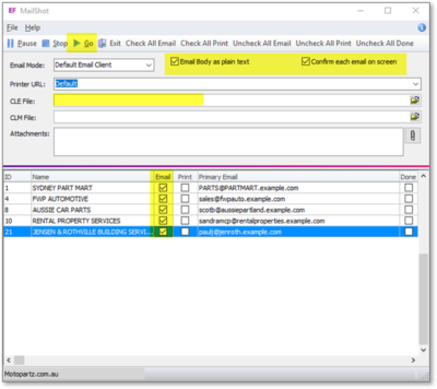 Steps to set up Mailshot in MYOB Exo | Kilimanjaro Consulting