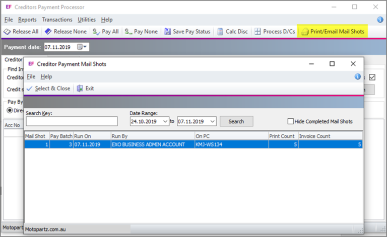 Steps to set up Mailshot in MYOB Exo | Kilimanjaro Consulting